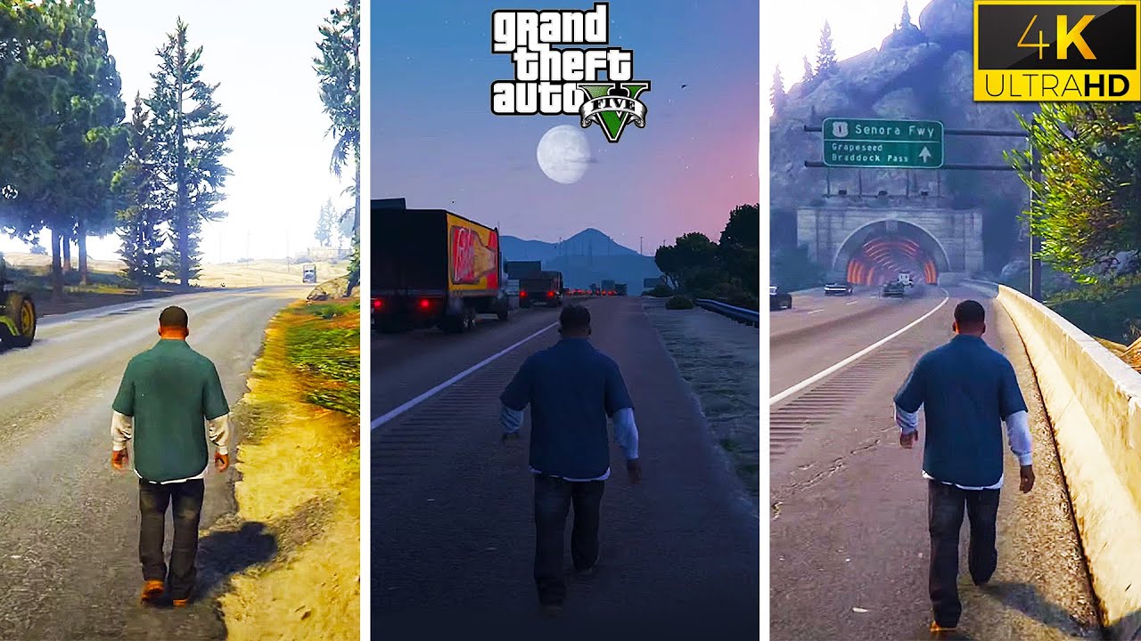 Walking Across the Entire GTA 5 Map... - YouTube
