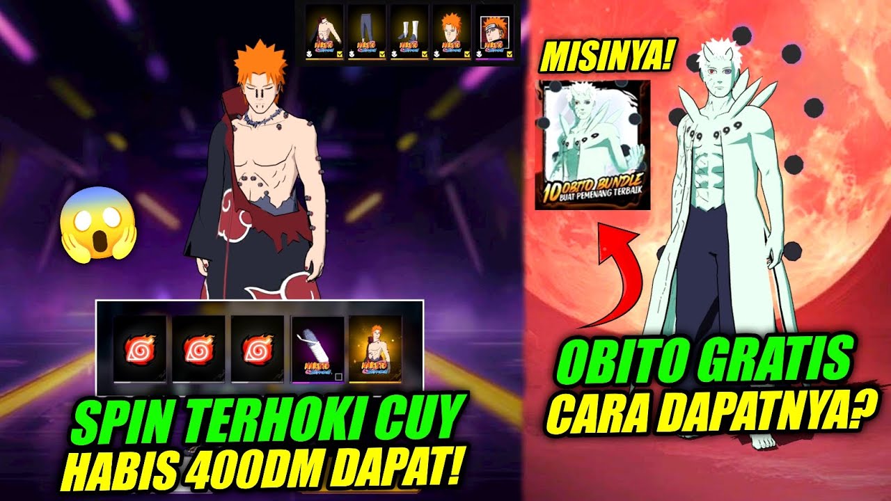 400DM DAPAT!! CARA SPIN BUNDLE PAIN TENDO | MISI BUNDLE OBITO GRATIS ...