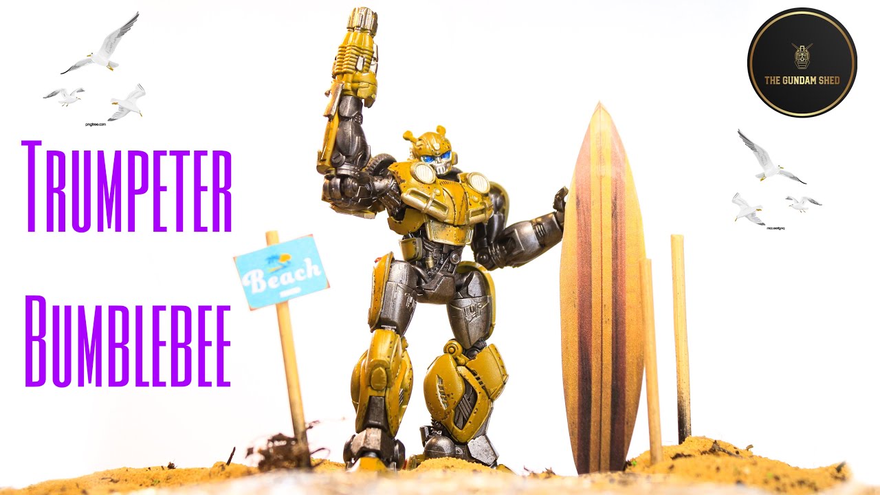 Trumpeter bumblebee movie model kit repaint - YouTube