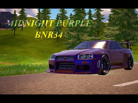 【FORTNITE】NISSAN SKYLINE GT-R BNR34 MIDNIGHT PURPLE VIDEO🎶 - YouTube