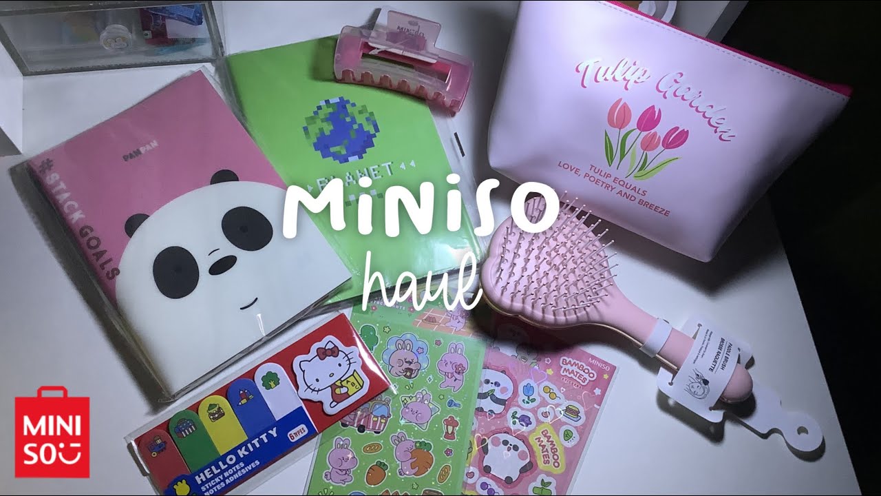 Miniso Haul ! 🛍️🌷 | notebooks | stickers & more - YouTube