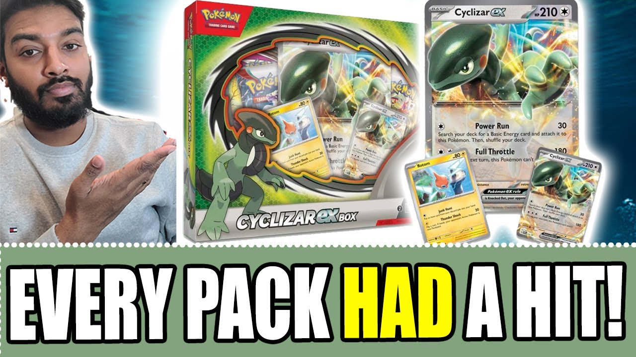 Pokemon Cyclizar ex Box Contents - YouTube