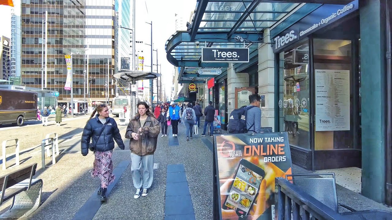Vancouver Walk - Nelson & Granville, Downtown - YouTube