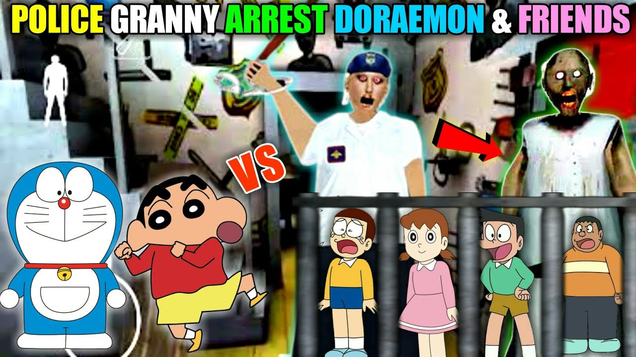 POLICE GRANNY ARREST Doraemon Nobita & Friends | Granny Door Escape By ...