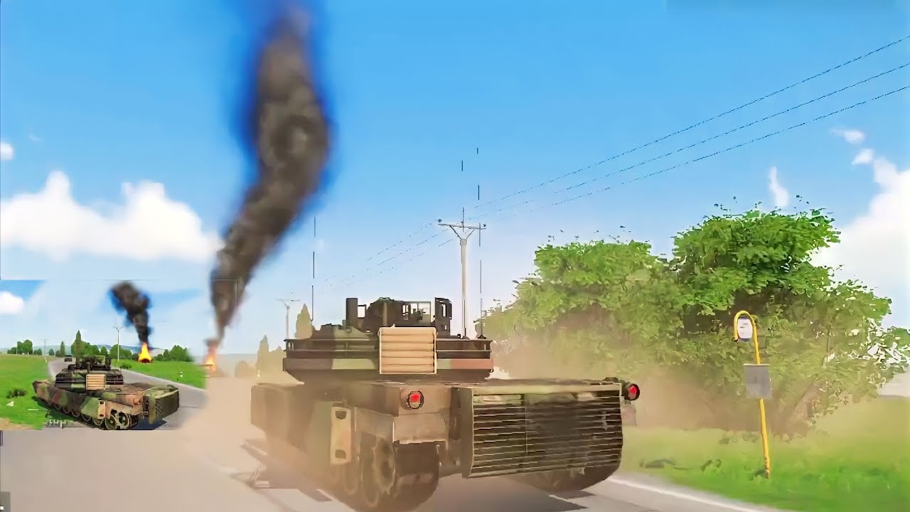 BRUTAL ATTACK!! American M1 ABRAMS Tank Destroys Russian Weapons And ...