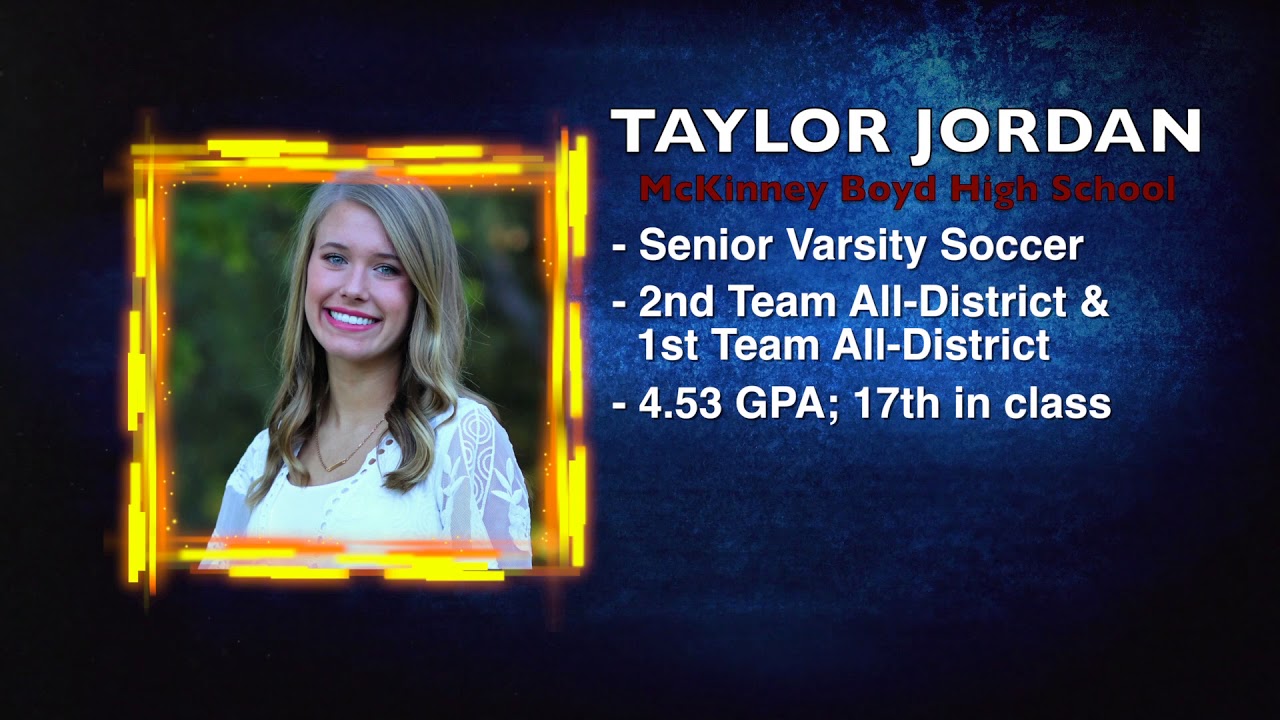 Scholar Athlete of the Week - Taylor Jordan - YouTube