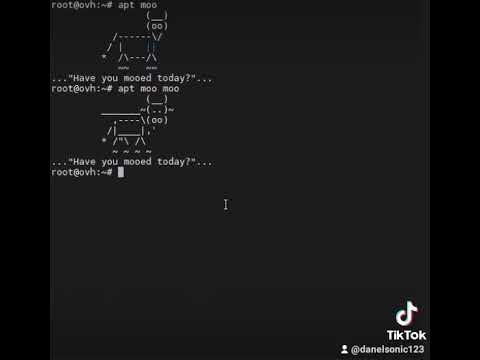 Apt moo in Linux Easter Eggs #shorts - YouTube