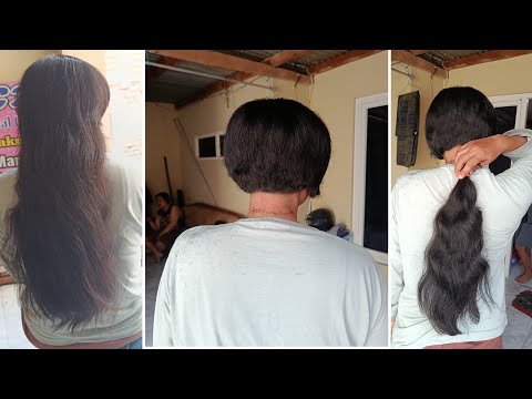 Potong rambut Bob nungging bawah telinga