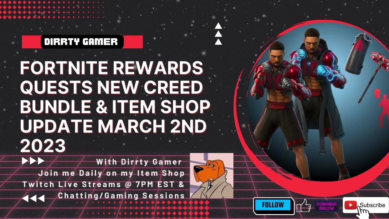Fortnite Rewards Quests NEW Creed Bundle & Live Item Shop Update March ...