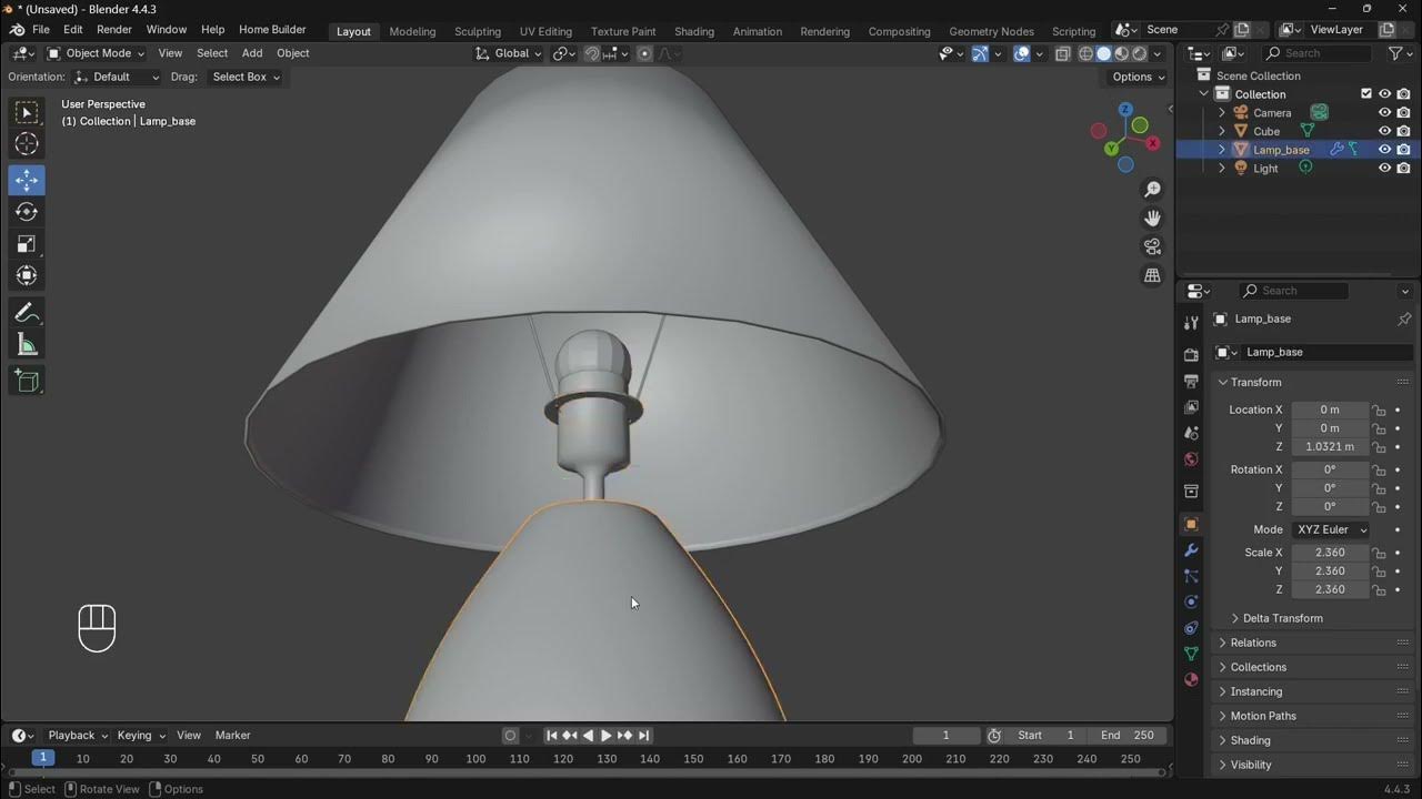 Blender 3d intro tutorial for beginners (v 4.4) - YouTube