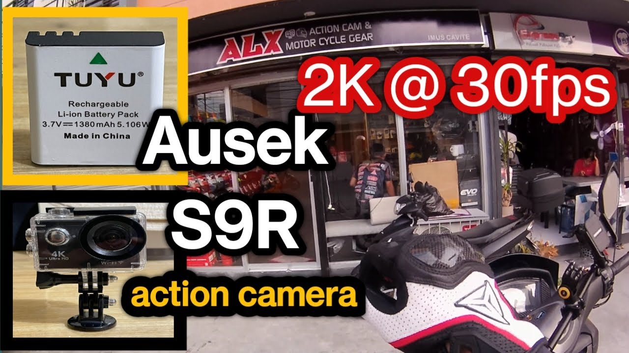 Ausek S9R Action Camera: 2K @ 30fps , Tuyu Battery Review and Performance. - YouTube