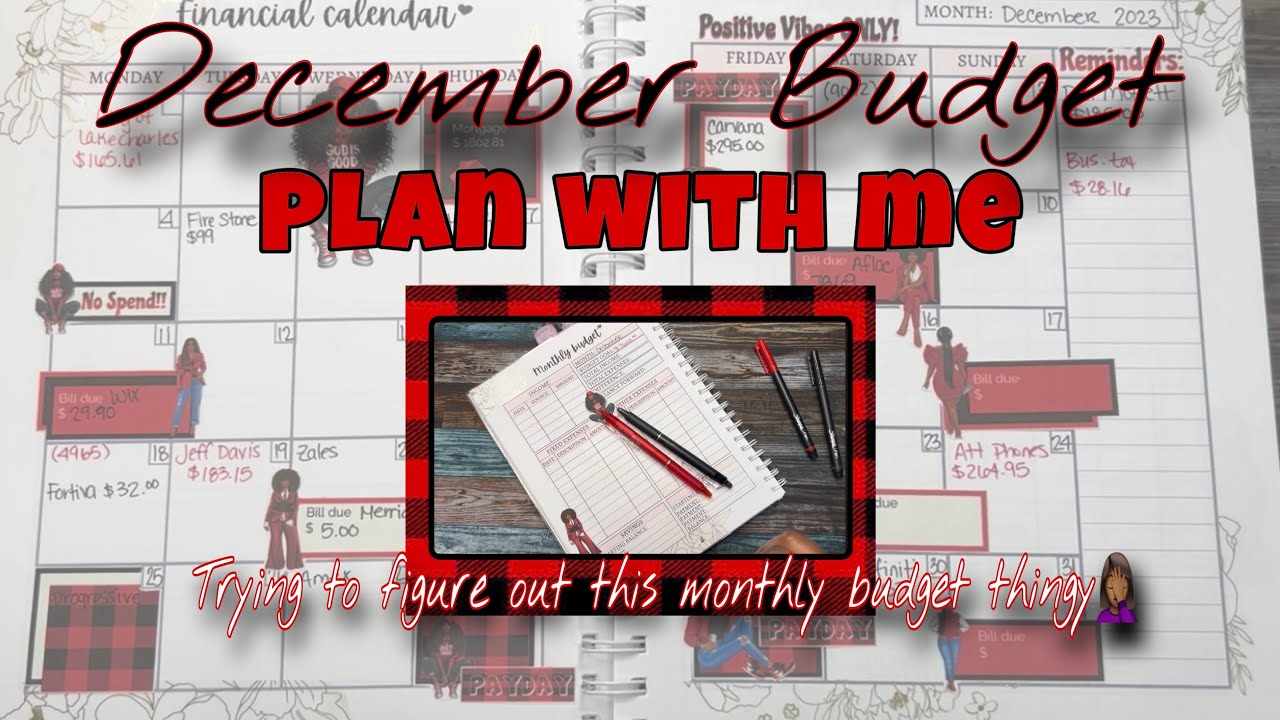 December Budget| Plan With Me| Monthly Budget - YouTube
