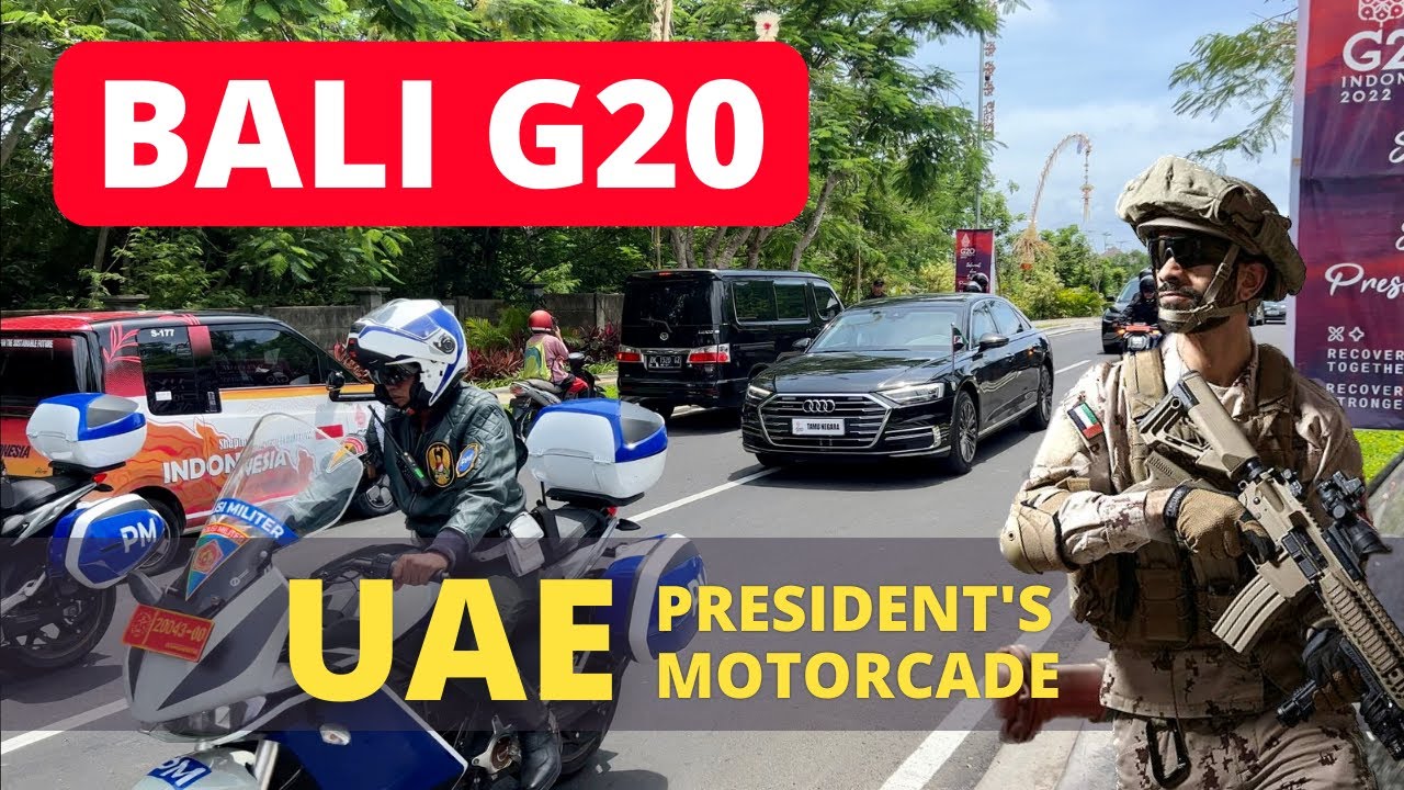 🇦🇪 🇲🇨 Motorcade Of Uae President Sheikh Mohamed Bin Zayed Al Nahyan At