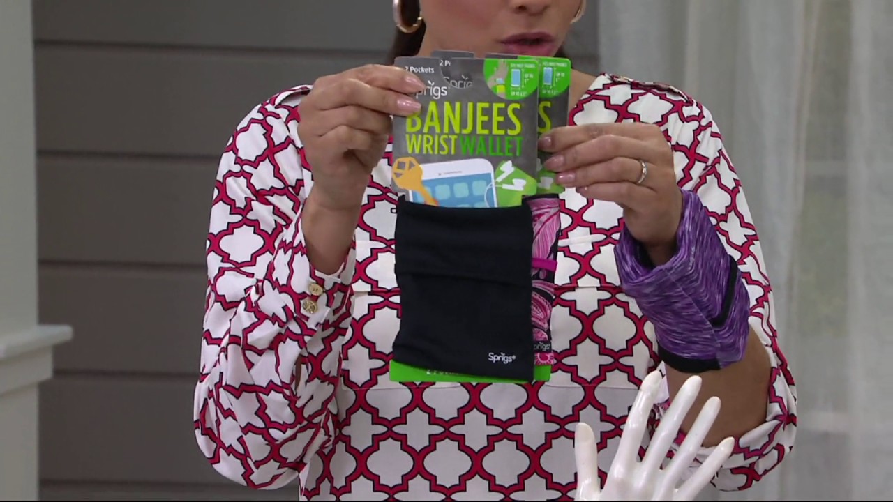 S/2 Big Banjees 2-Pocket Cell Phone Wrist Wallets by Sprigs on QVC ...