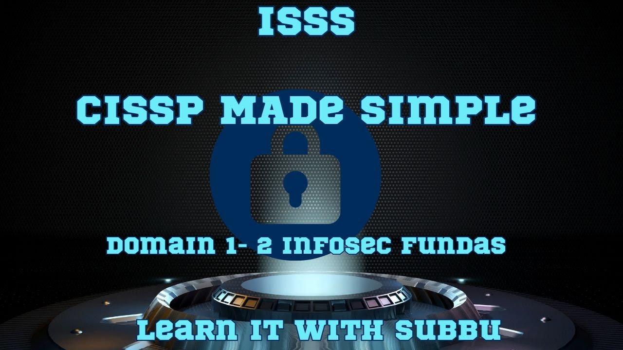 CISSP Domain 1 2 Introduction to Infosec - YouTube