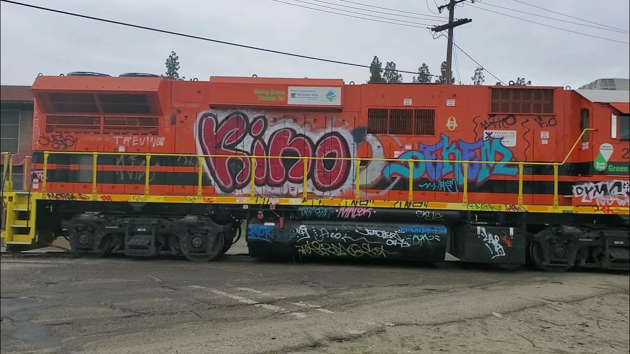 SJVR 2406 In locomotive downtown Fresno ca - YouTube