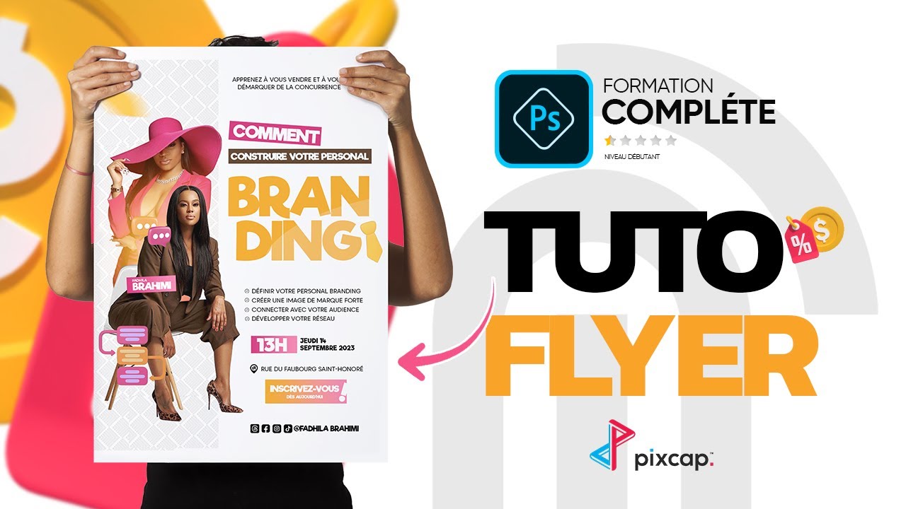 Comment monter un flyer facilement sur Photoshop - YouTube