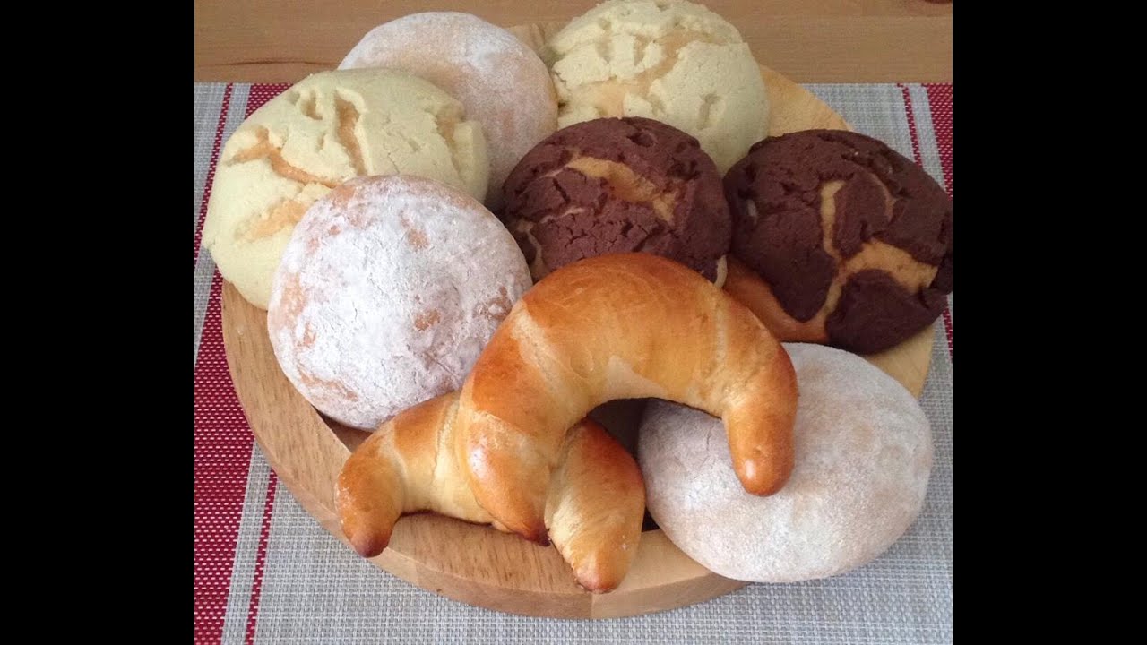 Conchas y cuernitos - Pan dulce mexicano con harina integral - YouTube