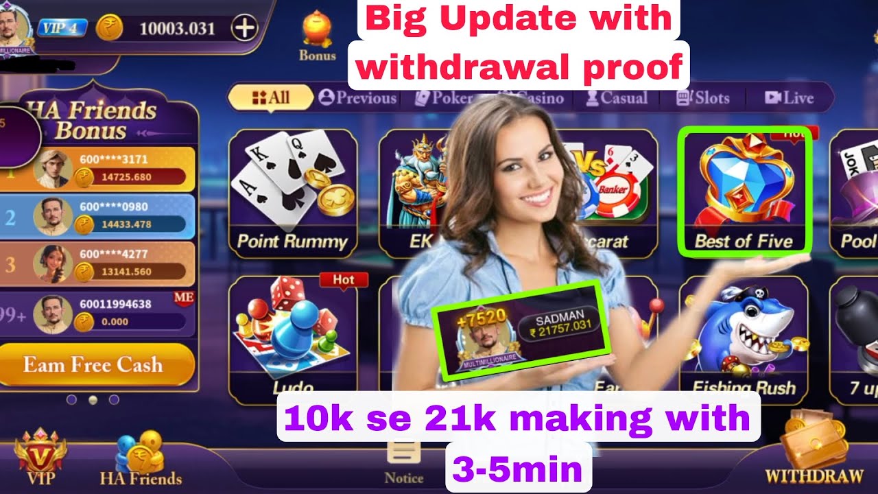 how to play happy ace Casino || best of five with withdrawal proof ...