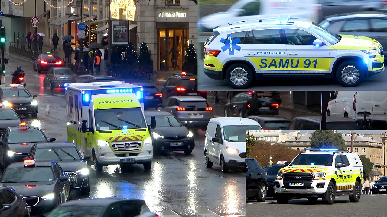 Compilation d'Ambulances du SAMU en Intervention - YouTube