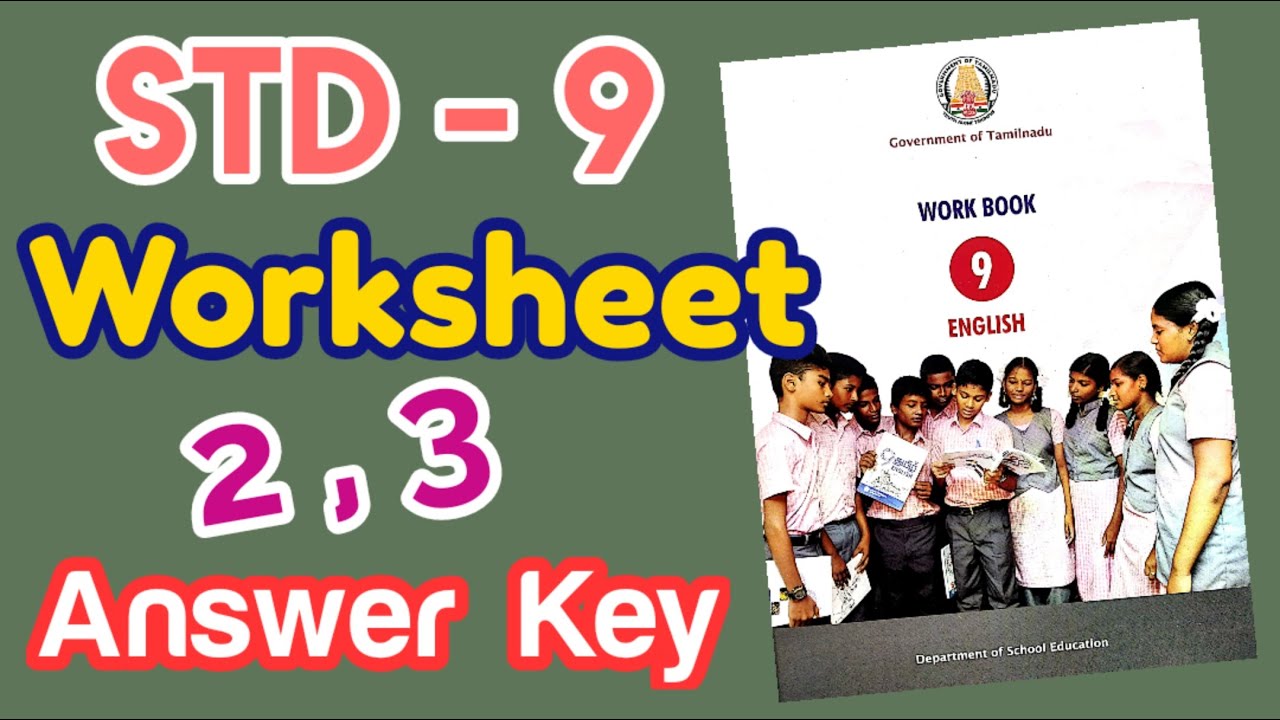 9th standard English Workbook | Worksheet 2, 3 | Class 9 Workbook ...
