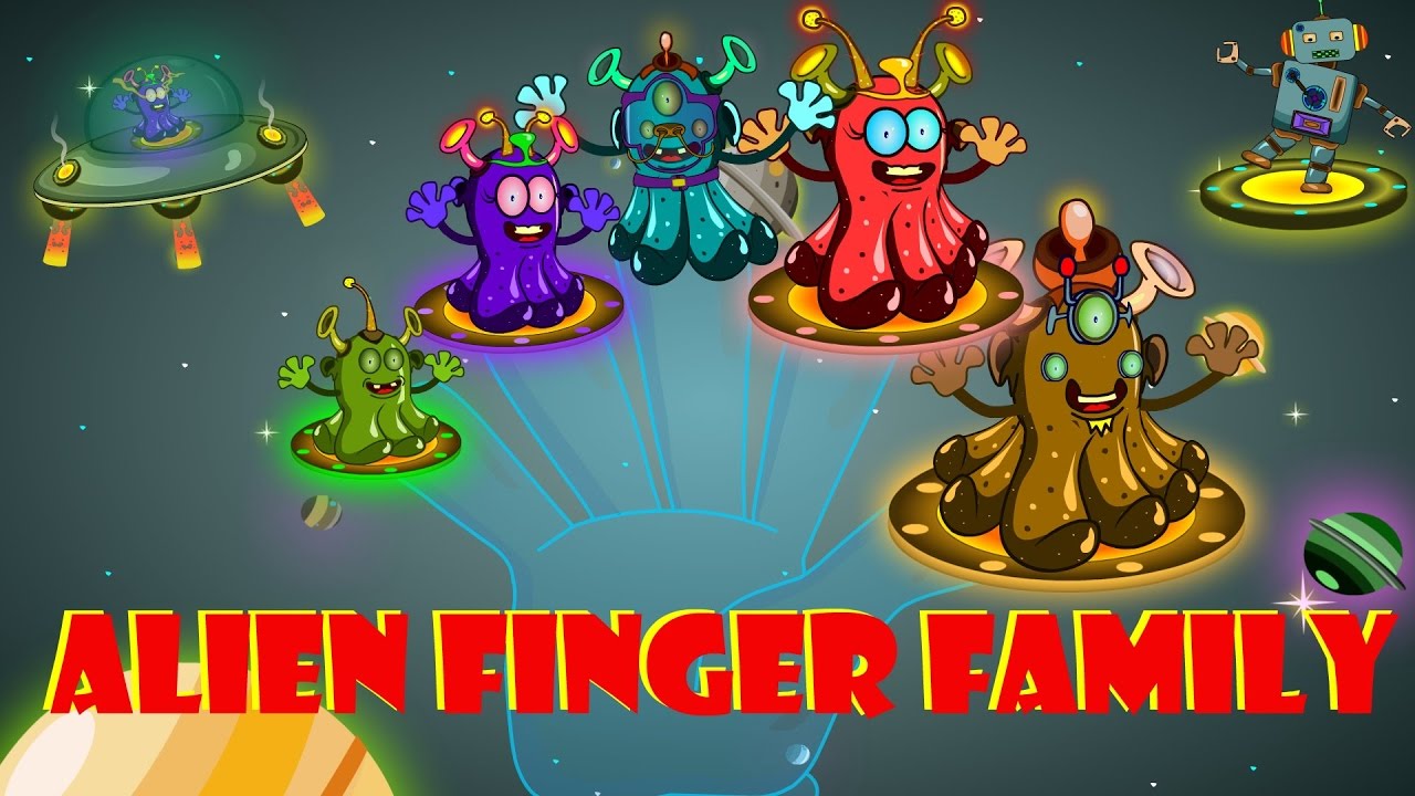 Aliens Family Finger Family | Finger Family Rhymes for Kids - YouTube