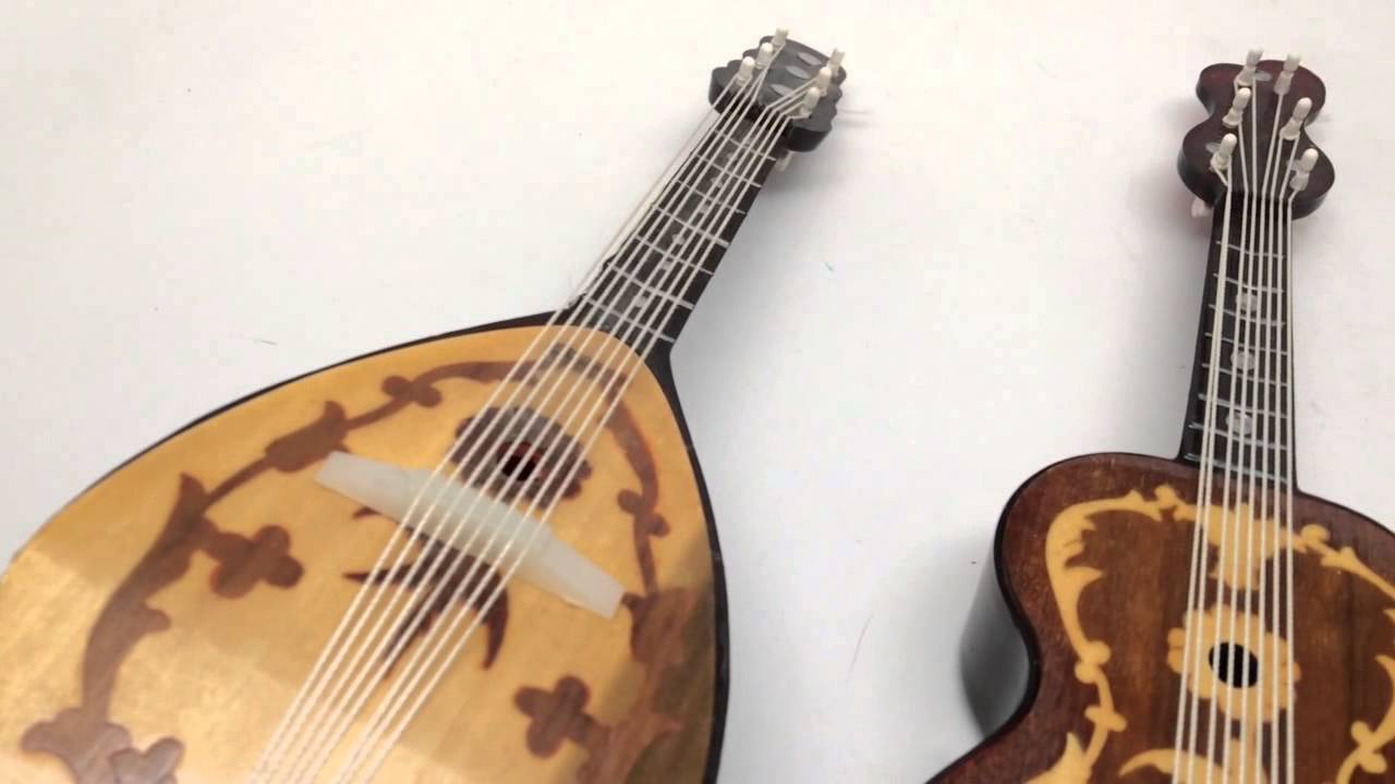 Vintage Inlaid Wind-up Music Box Mandolin Italy "Lara's Theme ...