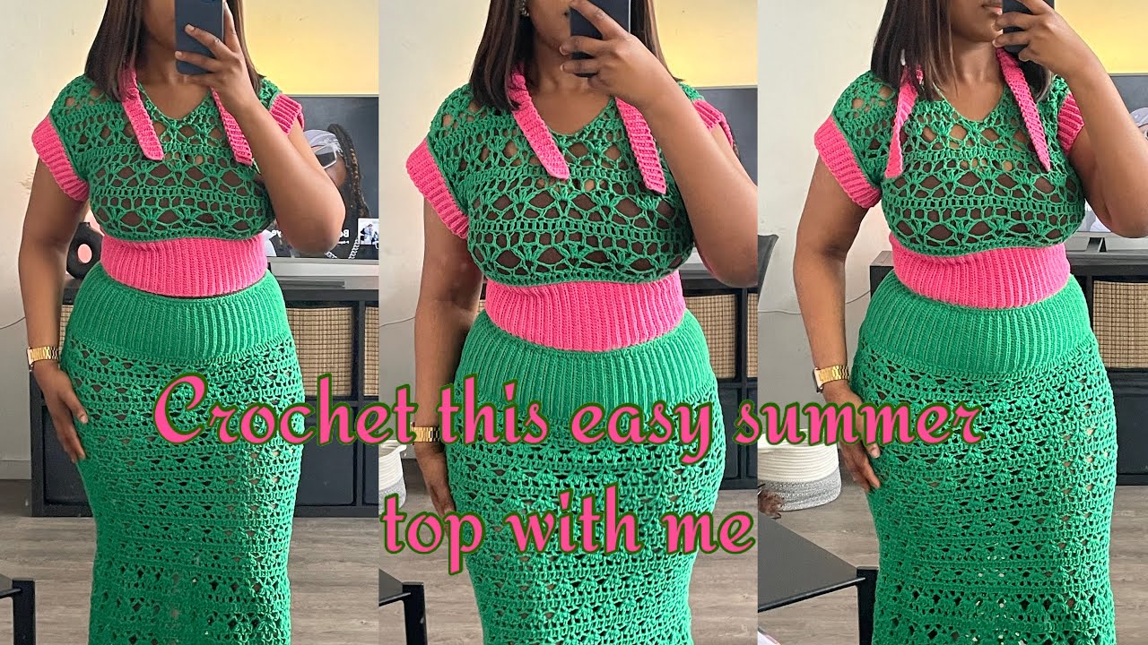 Easy Crochet Summer top tutorial || Mihankushea - YouTube