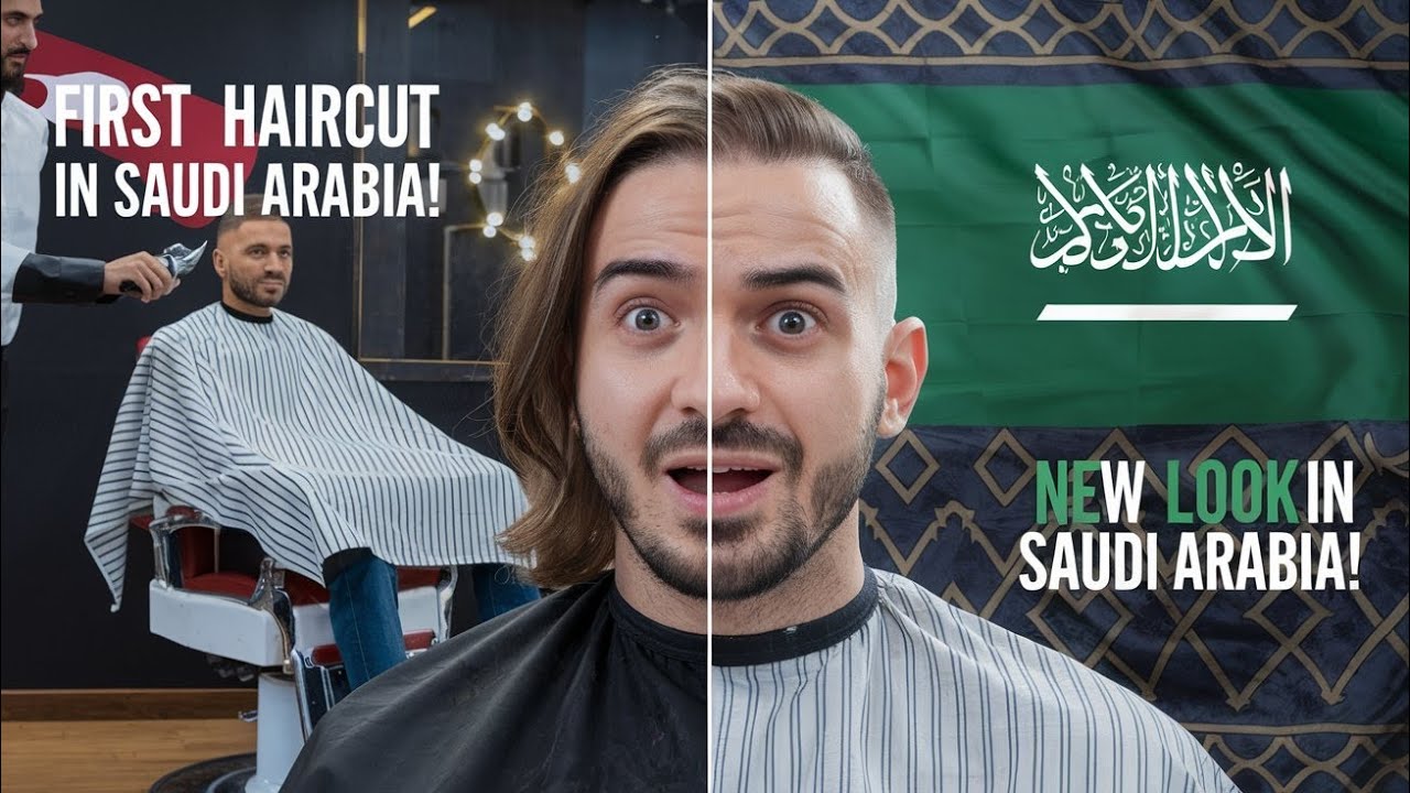 FIRST HAIRCUT IN SAUDI ARABIA NEW LOOK IN SAUDI#dammam #saudiarabia # ...
