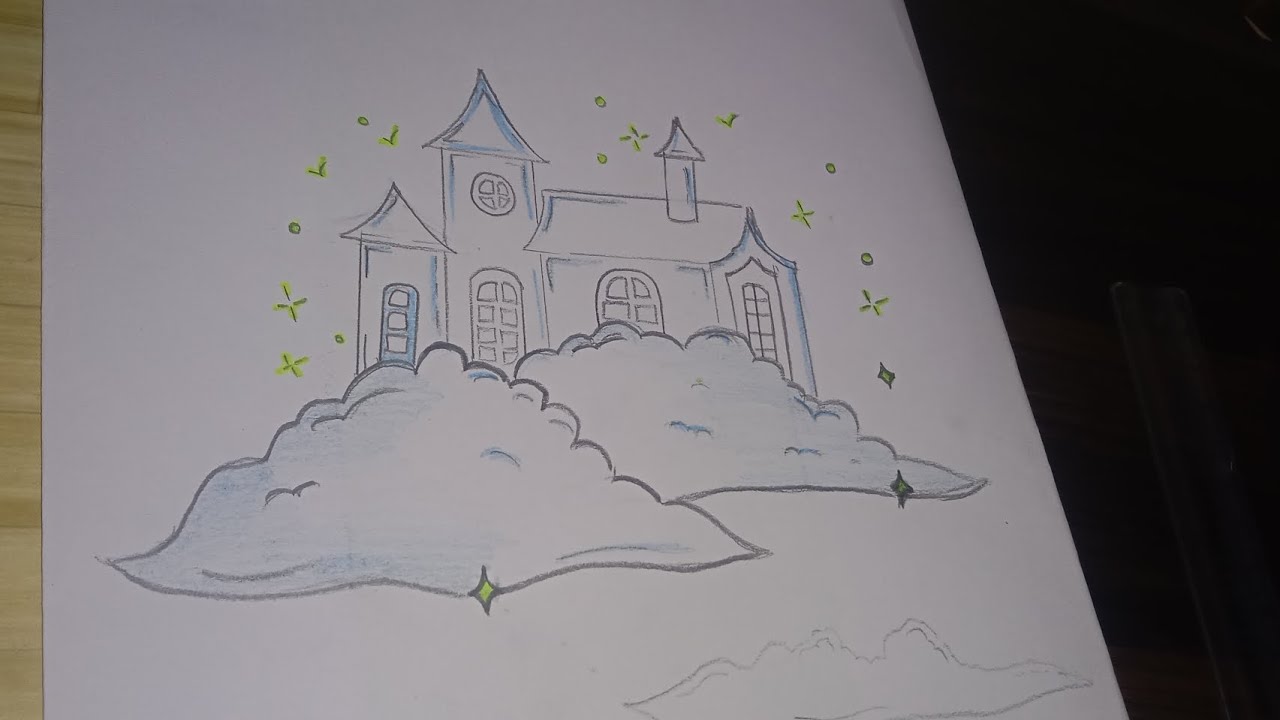 draw a beautiful dream castle.... 🏰...simple and beautiful 💞.... - YouTube