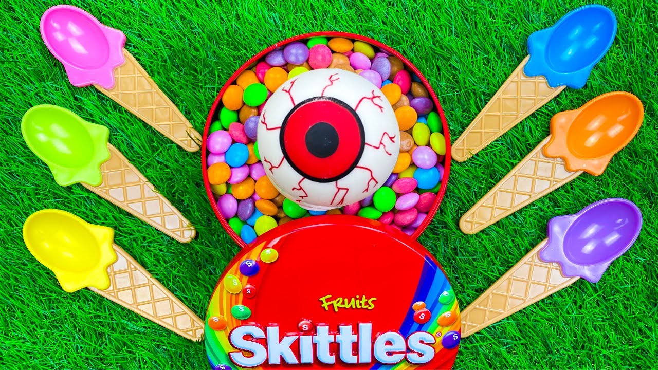 2 Minutes Satisfying with MMs Container Full of Glitter Beads with ...