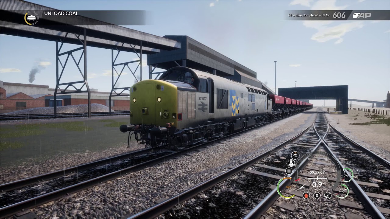 Train Sim World - 37507 Redcar Ore Terminal unloading Coke/Coal. - YouTube