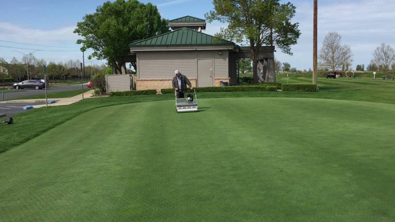 PlanetAir 29" Walk Behind Turf Aerator - YouTube
