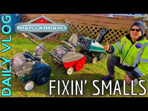 FIXING SMALLS VLOG SINGLE STAGE JUNK SNOWBLOWERS PAINTING SNOWMOBILE ...