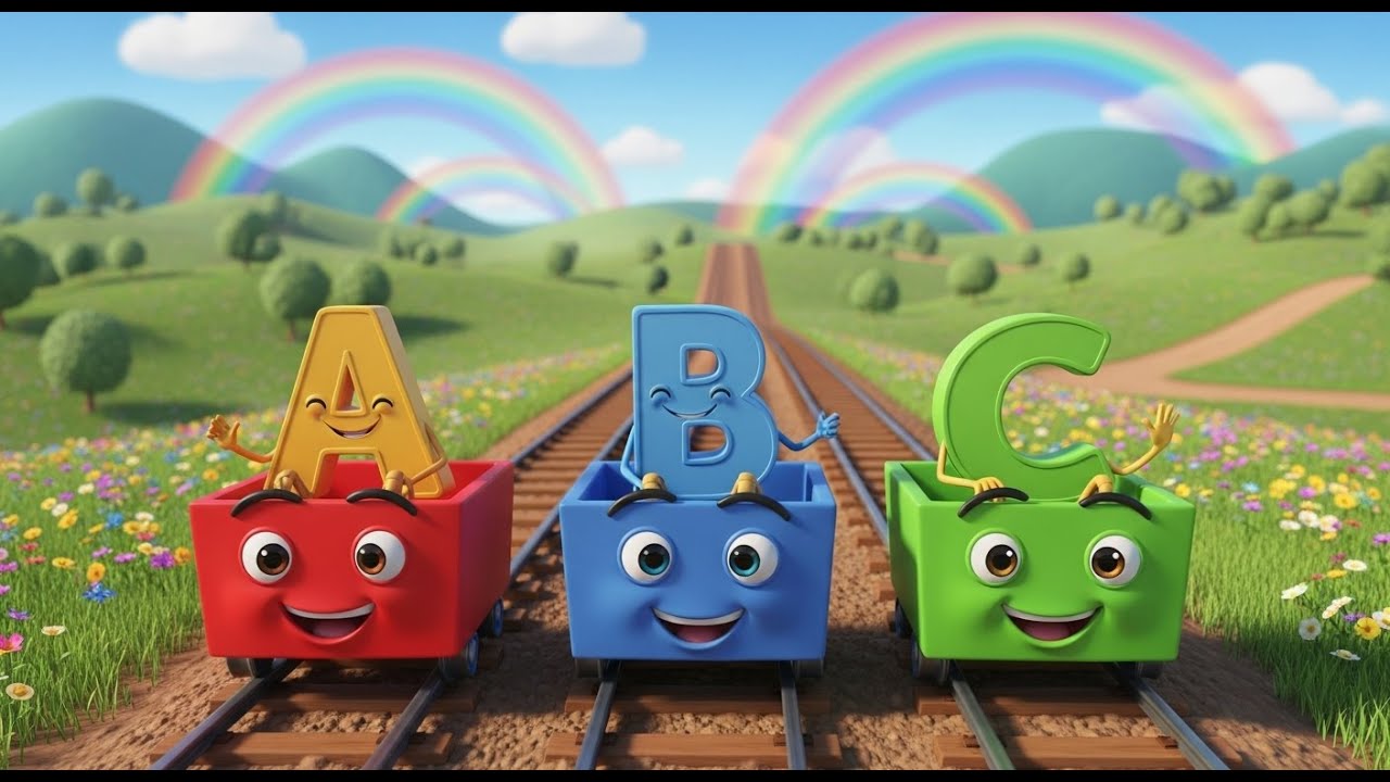ABC with the Colorful Trains | Kids Songs & Learning - YouTube