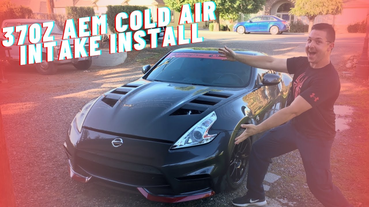370Z AEM Cold Air Intake Install - YouTube