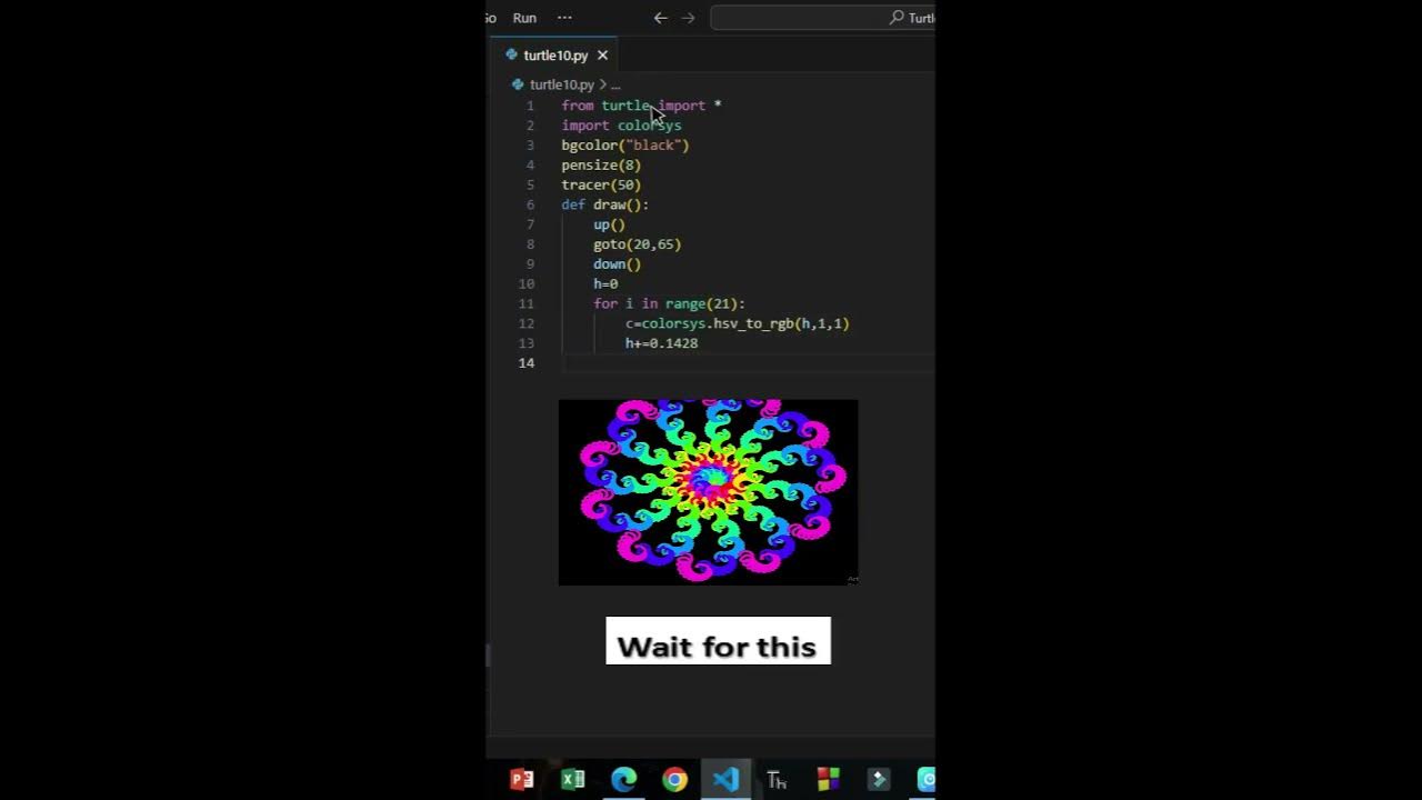 Wow graphics design using python turtle | Awesome python turtle graphics #pythonturtle #shorts ...