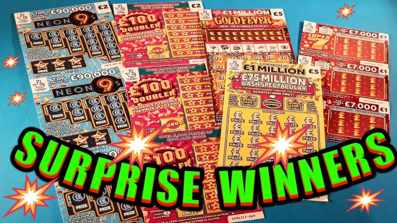 SURPRISE WINNERS..CASH SPECTACULAR...GOLDFEVER...NEON 9s...£100 DOUBLER ...