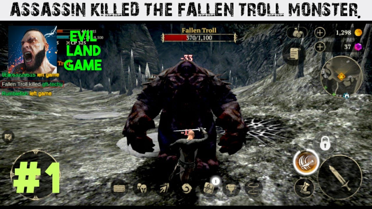I KILL THE FALLEN TROLL MONSTER IN EVIL LAND. | EVIL LAND GAMEPLAY #1 ...