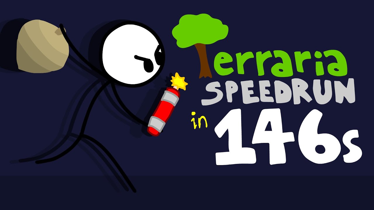 Terraria Speedrun in 146 Seconds (Terraria Animation) - YouTube
