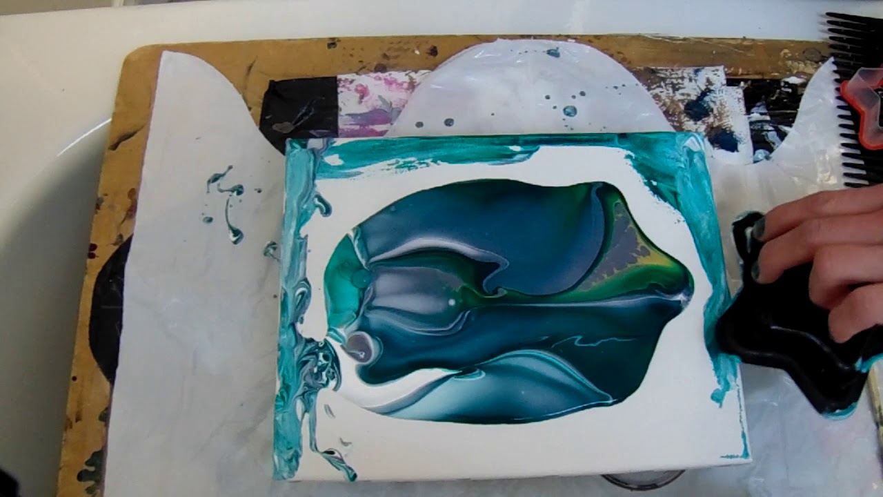 Fluids by Melis. RACHEL TROSCLAIR'S WINNING ACRYLIC POUR!!!! - YouTube
