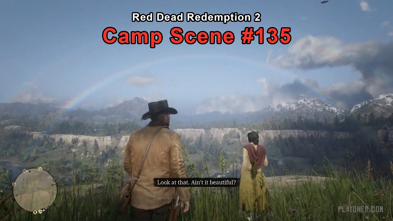 Tilly admires a rainbow - Camp Scene #135 - Red Dead Redemption 2 - YouTube