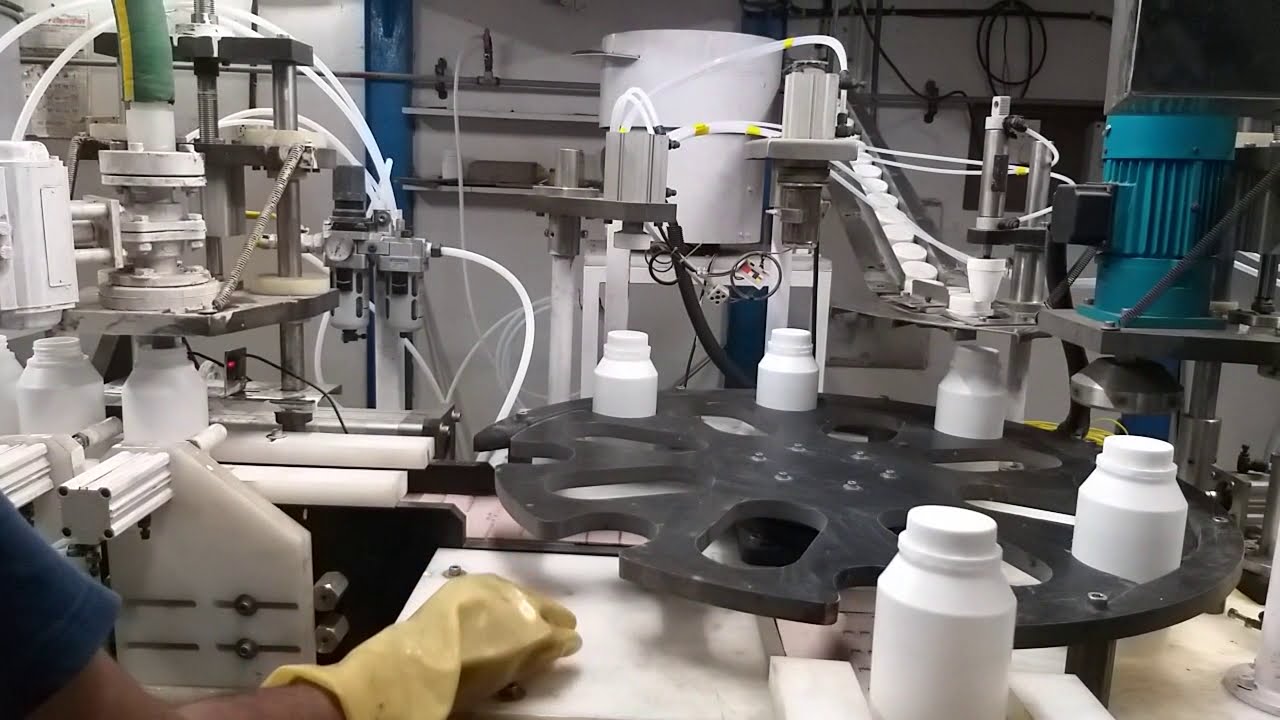 ACID FILLING MACHINE AUTOMATIC - YouTube