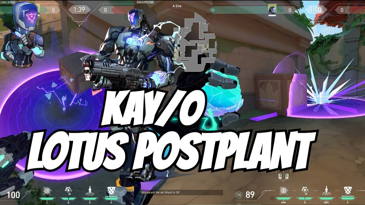 Best Kay/o Postplant Lineups on LOTUS in #Valorant - YouTube
