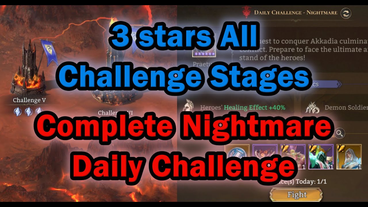 Challenge Mode 3 Stars All Stages & Nightmare Daily Challenge | Demonic ...