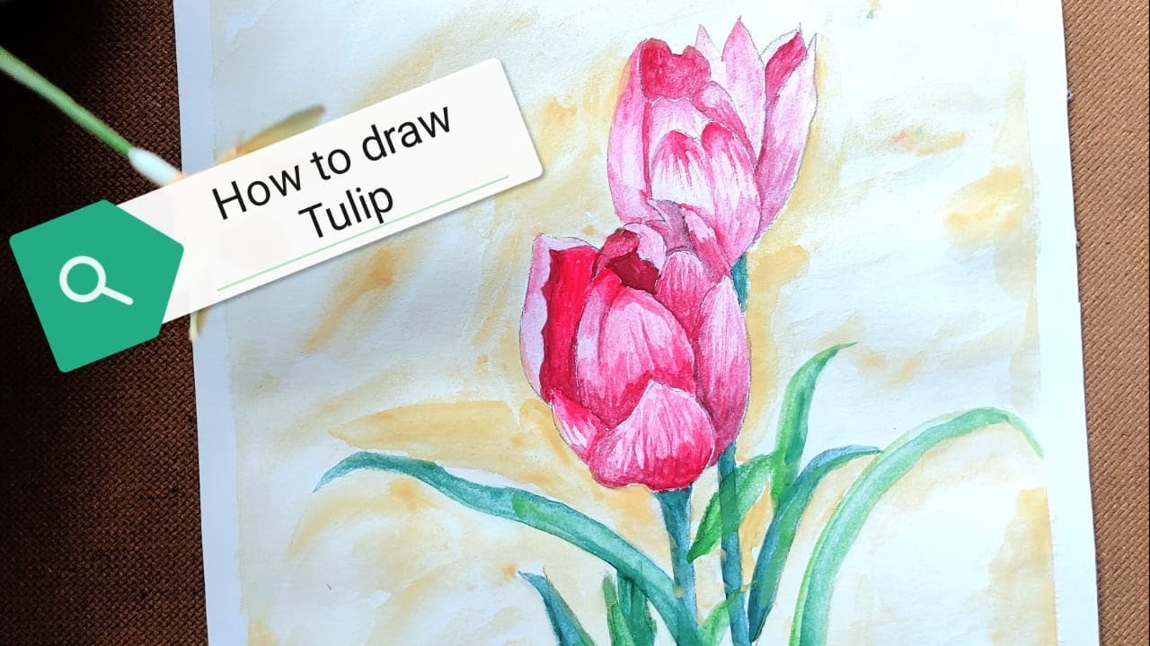 How to draw Tulip | Step by Step Tutorial | #flowers - YouTube