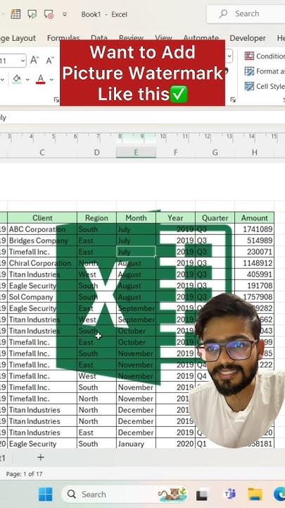 Want To Add Picture Watermark In Excel‼️ Excel Exceltips Shorts Exceltricks Shortvideo