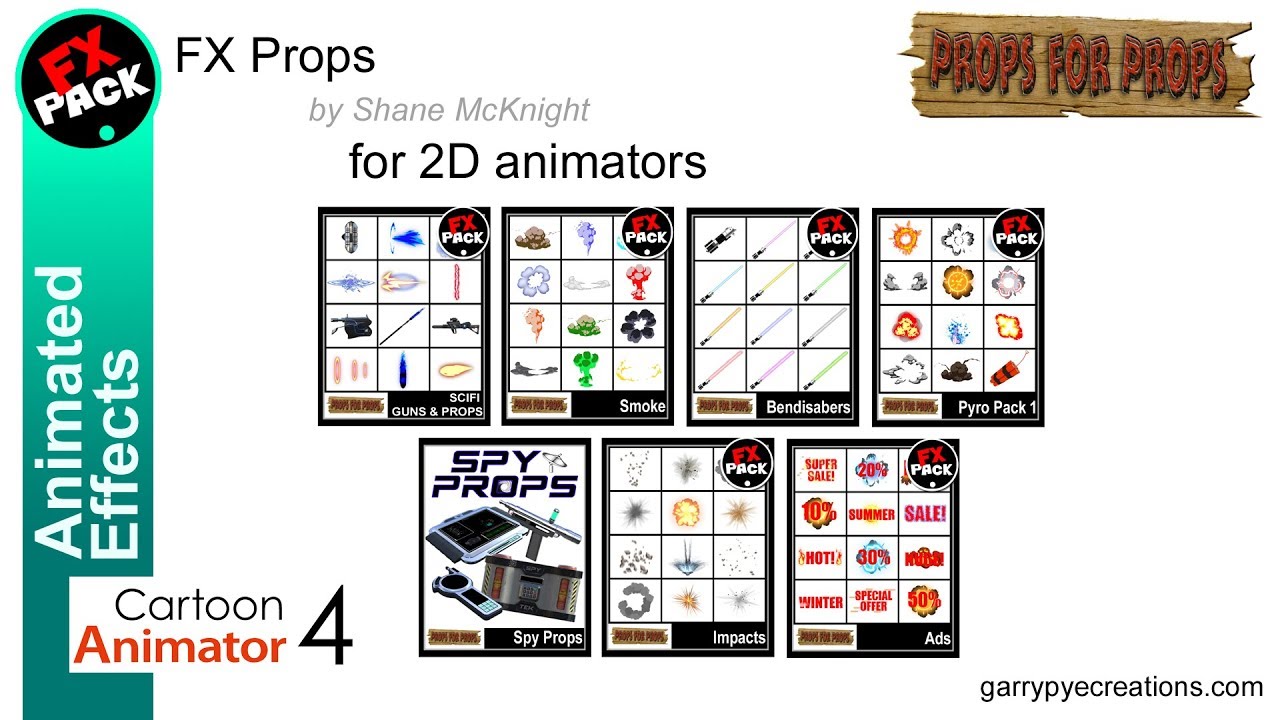 Animated 2D Effects props by Shane McKnight - YouTube