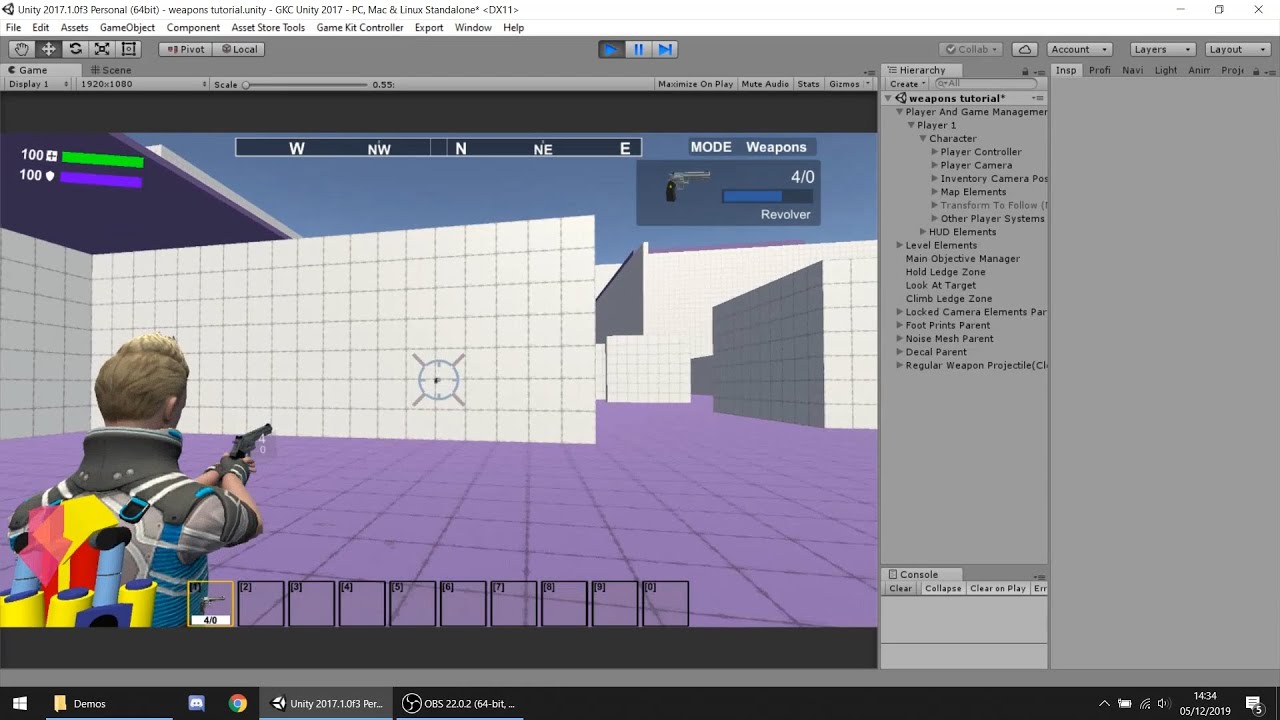 Game Kit Controller (GKC) Tutorial #20: Start game with a weapon ...