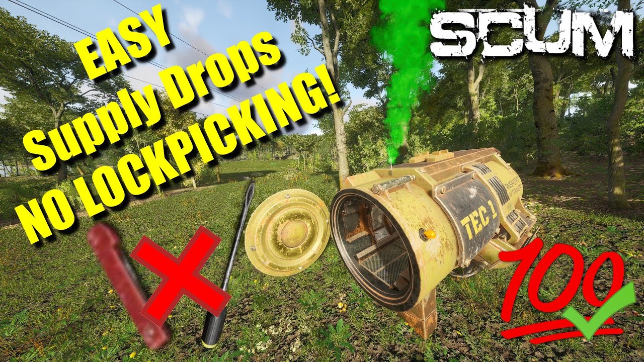 SCUM EASY Supply Drop NO LOCKPICKING! - YouTube